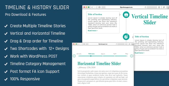 Free Timeline and History Slider – Vertical and Horizontal Responsive Timeline Addon Download ...
